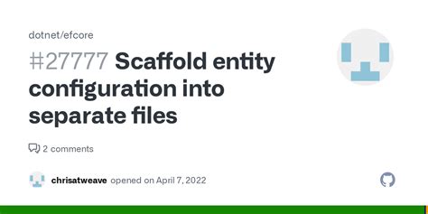 Scaffold Entity Configuration Into Separate Files · Issue 27777