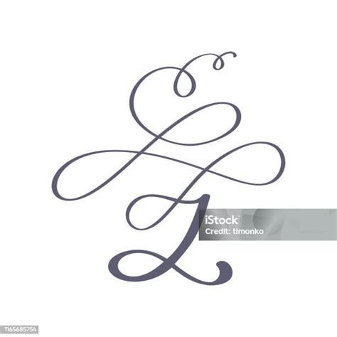 벡터 손으로 그린 서예 꽃 Z 모노그램 또는 로고 소용돌이와 컬대문자 Z 웨딩 플로럴 디자인 컴퓨터 글자에 대한 스톡 벡터 아트 및 기타 이미지 Istock