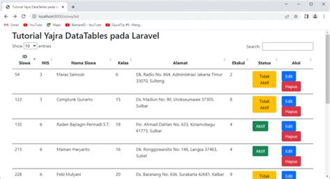 Menangani Jumlah Data Yang Besar Pada Laravel Dengan Yajra Datatables