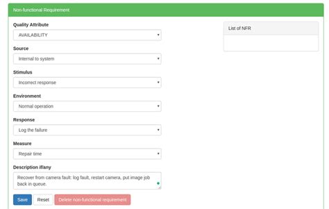 Template And Layout For Non Functional Requirement Download Scientific Diagram