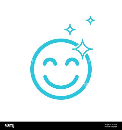 Blissful Icon Isolated On White Background From Blue Icon Set Stock