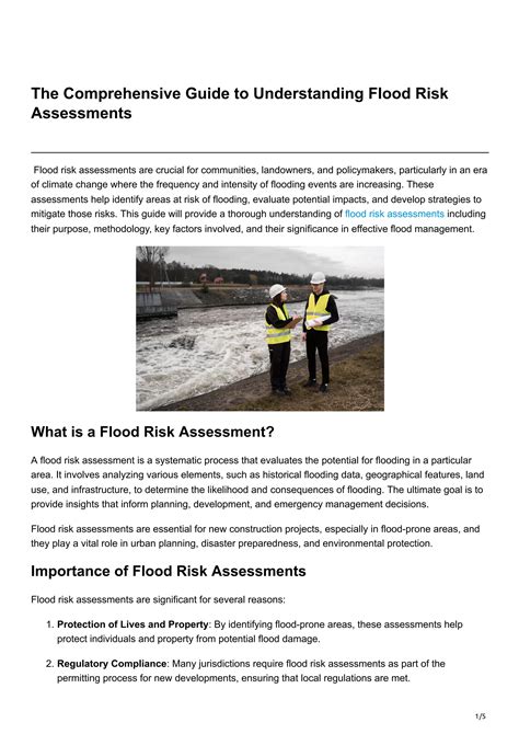 The Comprehensive Guide To Understanding Flood Risk Assessments Pdf