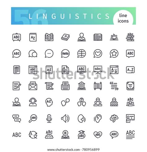 Set 56 Linguistics Line Icons Suitable Stock Vector Royalty Free 780956899 Shutterstock