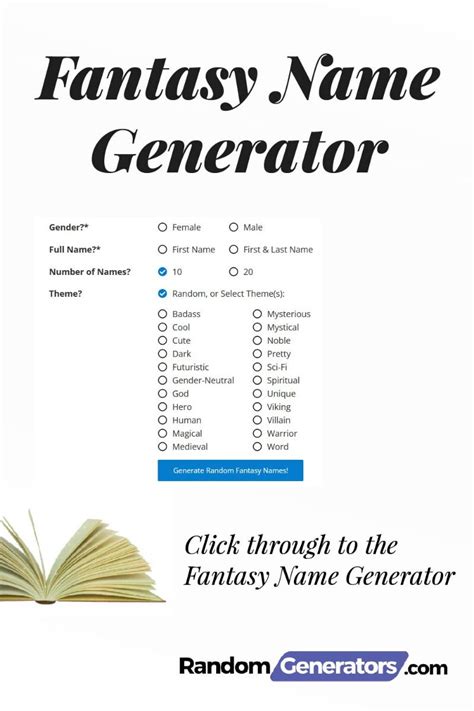 Fantasy Name Generator 100 000 Fantasy Names Artofit