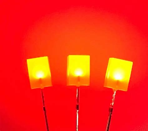 5 Mm Led 100pcs 2x5x7mm Red Diffused Rectangle Led Rectangular Leds