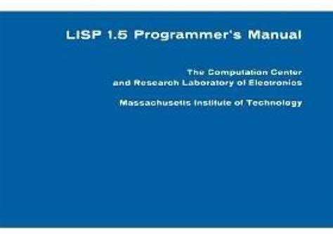 Lisp 1 5 Programmers Manual Buy Lisp 1 5 Programmers Manual By Mccarthy John At Low Price In