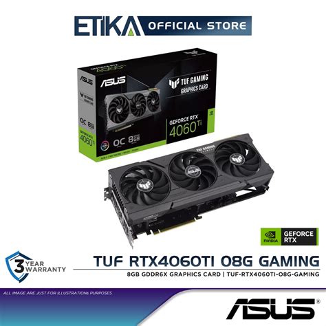 Asus TUF Gaming GeForce RTX 4060 Ti 8GB GDDR6 OC Edition Graphics Card ...