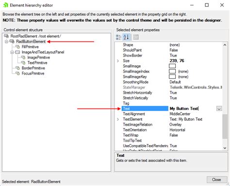 Element Hierarchy Editor Ui For Winforms Tools Telerik Ui For Winforms