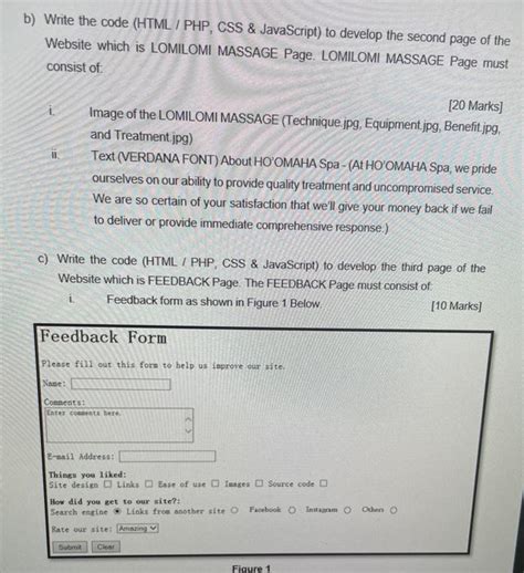 solved b write the code html php css and javascript to