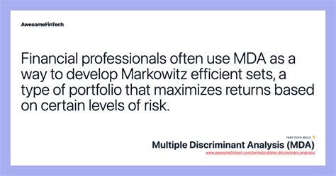 Multiple Discriminant Analysis Mda Awesomefintech Blog