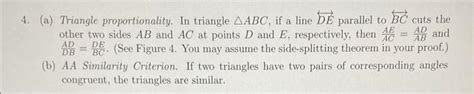Solved Please Help Must Use Side Splitting Theorem From