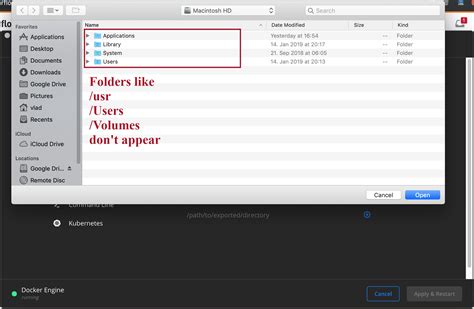 docker desktop for macos can t add usr local folder in preferences