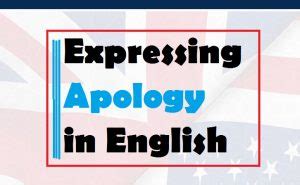 Expressing An Apology In English EFL ESL English Speaking Lessons