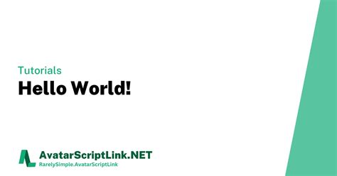 hello world api avatarscriptlink by rarelysimple
