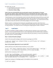 Introduction To Containers Install And Configure Docker On Course Hero