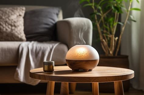 Premium Ai Image A Smoke Free Aromatherapy Diffuser Sits On A
