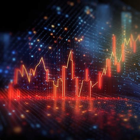 Premium Ai Image A Close Up Of A Graph With A Red Arrow On It Generative Ai