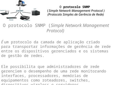 Ppt O Protocolo Snmp Simple Network Management Protocol
