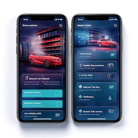 Premium Ai Image Mobile App Layout Design Of Electronics Delivery With Sleek And High Tech
