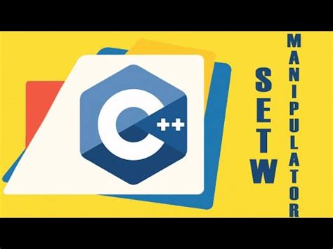 C Playlist For Beginners Video No Setw Manipulator In C YouTube