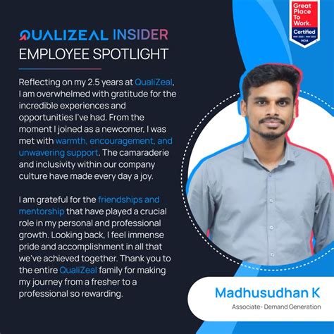 Qualizeal On Linkedin Employeespotlight Demandgeneration