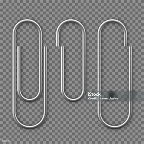 그림자와 현실적인 종이 클립 첨부 클립 아이콘입니다 파일 비즈니스 문서를 첨부 합니다 벡터 일러스트 레이 션에 고립 된 투명 한 배경 0명에 대한 스톡 벡터 아트 및 기타