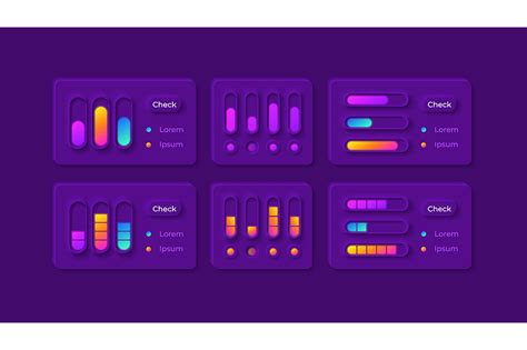 Setting Adjustments UI Elements Kit Graphic By Bsd Studio Creative Fabrica