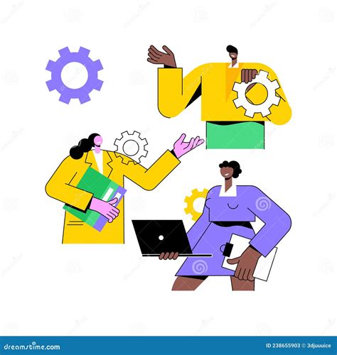 Dedicated Team Abstract Concept Vector Illustration Stock Vector