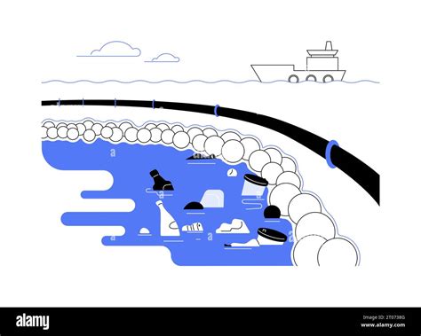 Ocean Cleanup Project Abstract Concept Vector Illustration Stock Vector