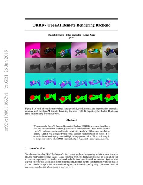 ORRB OpenAI Remote Rendering Backend DeepAI