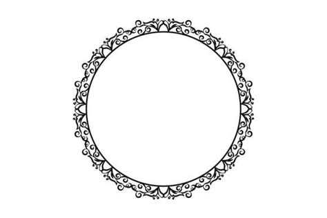 Floral Circle Outline Vector Art Design Graphic By Coxvect Creative Fabrica