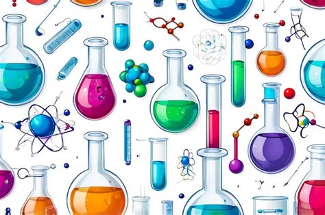 A Drawing Of A Scientific Experiment With Different Colors Premium Ai Generated Image