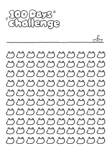 100 Days Challenge 2022 Printable Sổ Tay Học Tập Tiết Kiệm