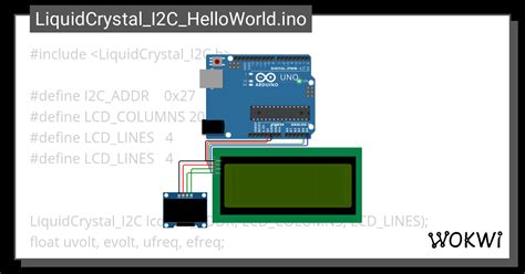 LiquidCrystal I C Example Ino Wokwi ESP STM Arduino Simulator