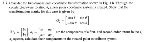 Solved Consider The Two Dimensional Coordinate Chegg