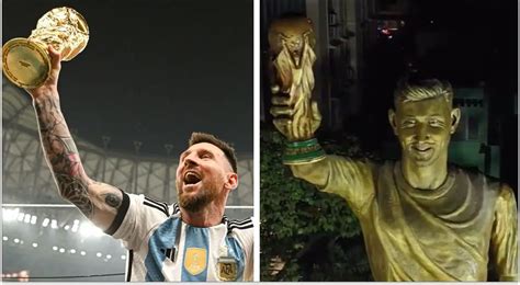 Greatness Worlds Tallest Messi Statue Unveiled In Kolkata Ahead Of