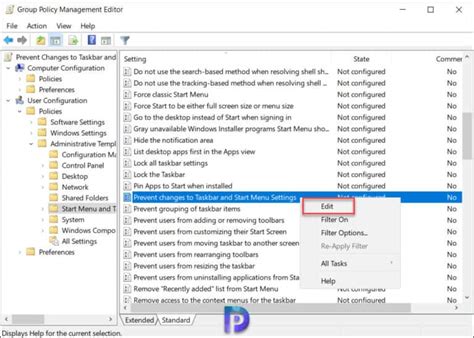 Prevent Changes To Taskbar And Start Menu Settings Using GPO