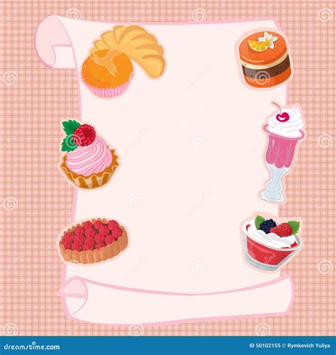 Scroll Of The Menu Scroll Of The Menu Confectionery Stock Vector Scroll Of The Menu Scroll Of The Menu Confectionery Stock Vector