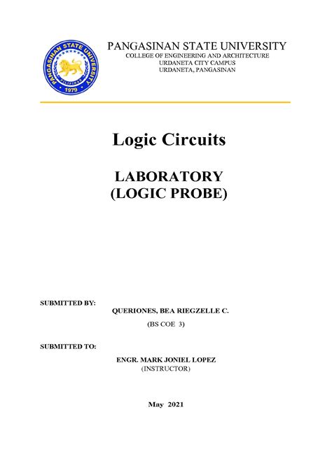 SOLUTION Logic Probe Circuit Diagram Studypool
