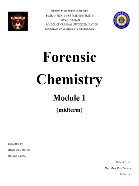 Forensic Chem Module 1 Midterm All Lessons And Activities Pdf Semen