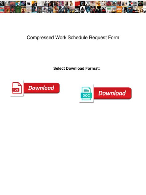 Fillable Online Compressed Work Schedule Request Form Compressed Work