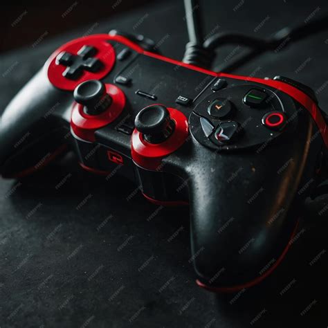 Black And Red Game Controller Xz Premium Ai Generated Image