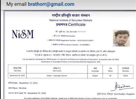 Mayank Rathore On Linkedin My Nism Series V Complete । I Have Good Experience In Financial