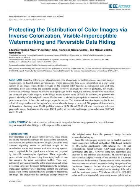 Pdf Protecting The Distribution Of Color Images Via Inverse Colorization Visible