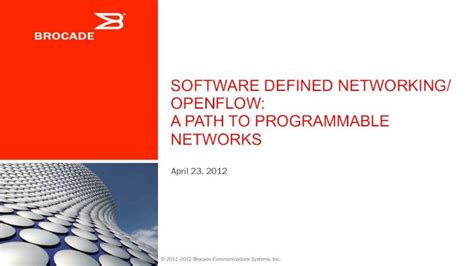 Pdf Software Defined Networking Openflow A · Pdf Filesdn Focus Areas • Current