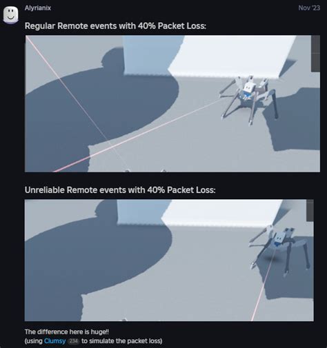 is unreliableremoteevent actually that fast scripting support