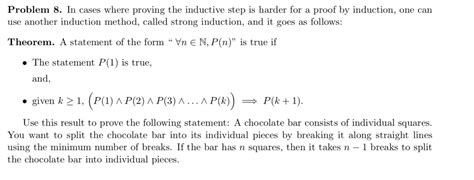 Solved Problem In Cases Where Proving The Inductive Step Chegg