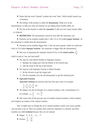 Real Number System Full PDF