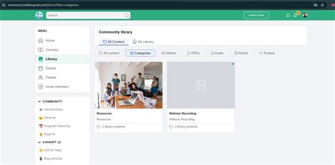 How Set The Default Tab On The Community Content Library Page Groupapp