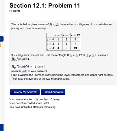 solved section 12 1 problem 11 1 point the table below